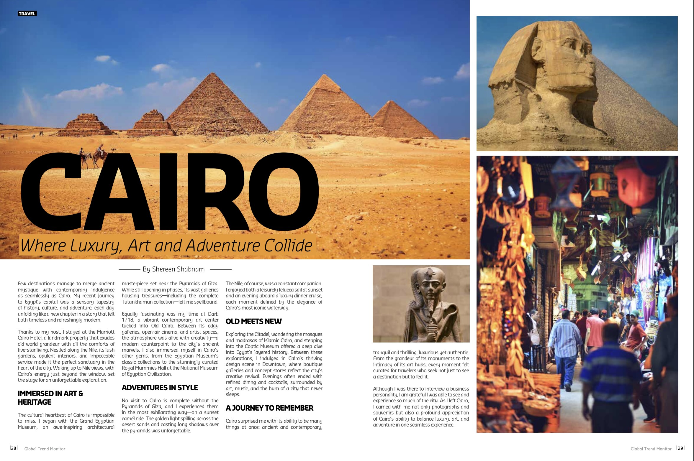 Cairo: Where Luxury, Art and Adventure Collide - Shereen Shabnam